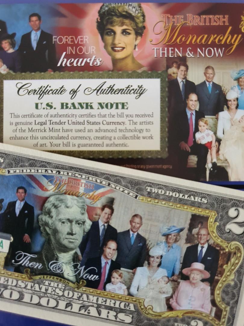 *QUEEN ELIZABETH II Royal Family Then and Now!!! USD $2 Legal Tender ...