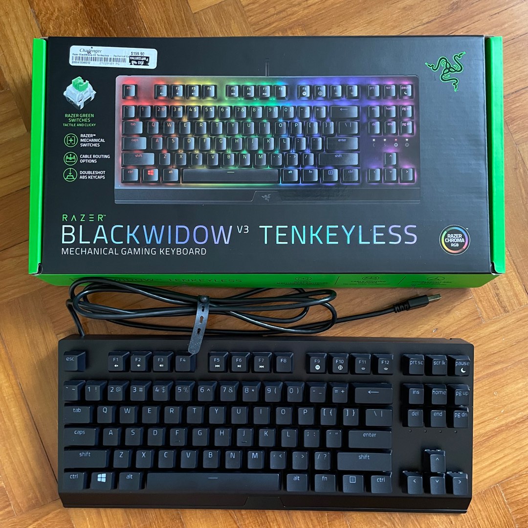 RAZER Blackwidow V3 Tenkeyless, Computers & Tech, Parts & Accessories ...
