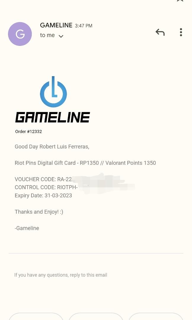 Riot Pins Digital Gift Card - RP1350 // Valorant Points 1350, Video ...