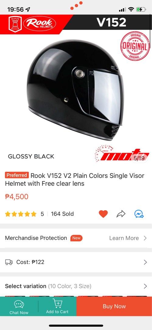 Rook Helmet Classic, Motorbikes, Motorbike Parts & Accessories, Helmets ...