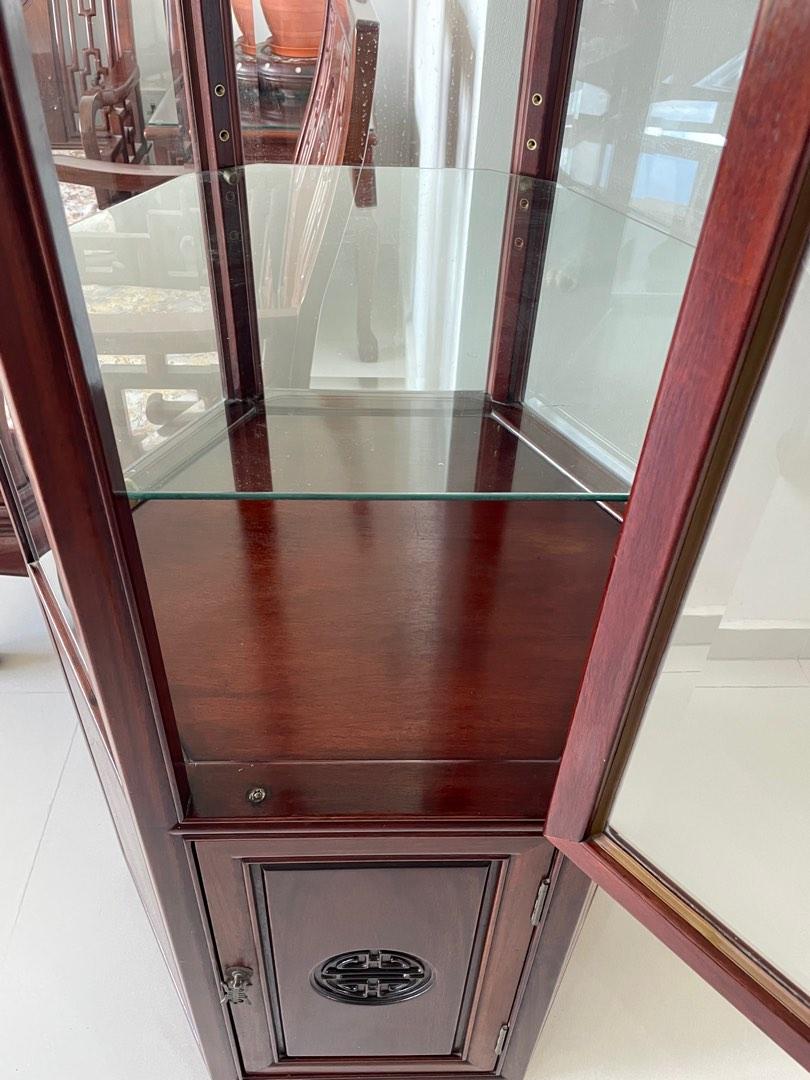 Rosewood display cabinet, Furniture & Home Living, Furniture, Shelves ...