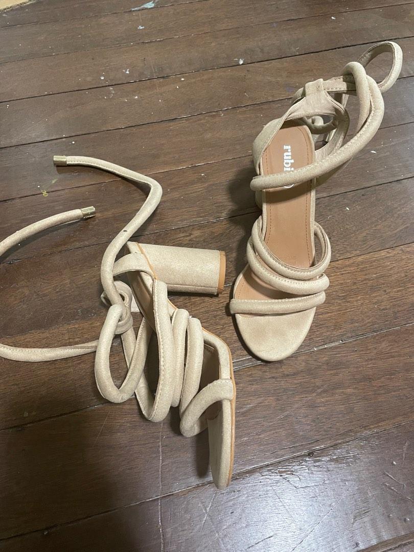 Rubi nude block heels, Women's Fashion, Footwear, Heels on Carousell