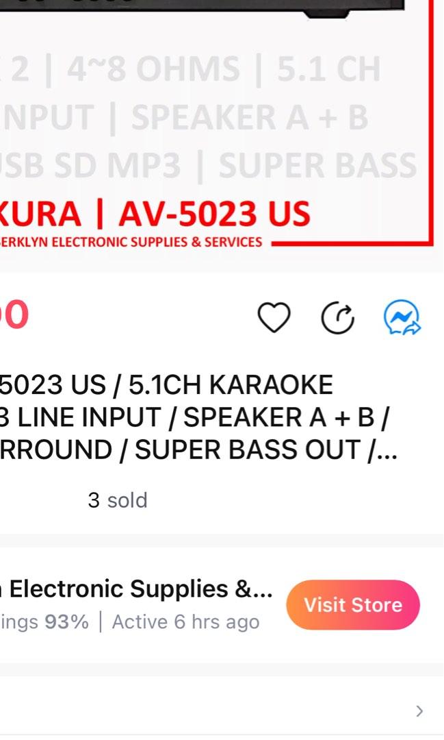 Sakura digital karaoke stereo amplier, Audio, Soundbars, Speakers ...
