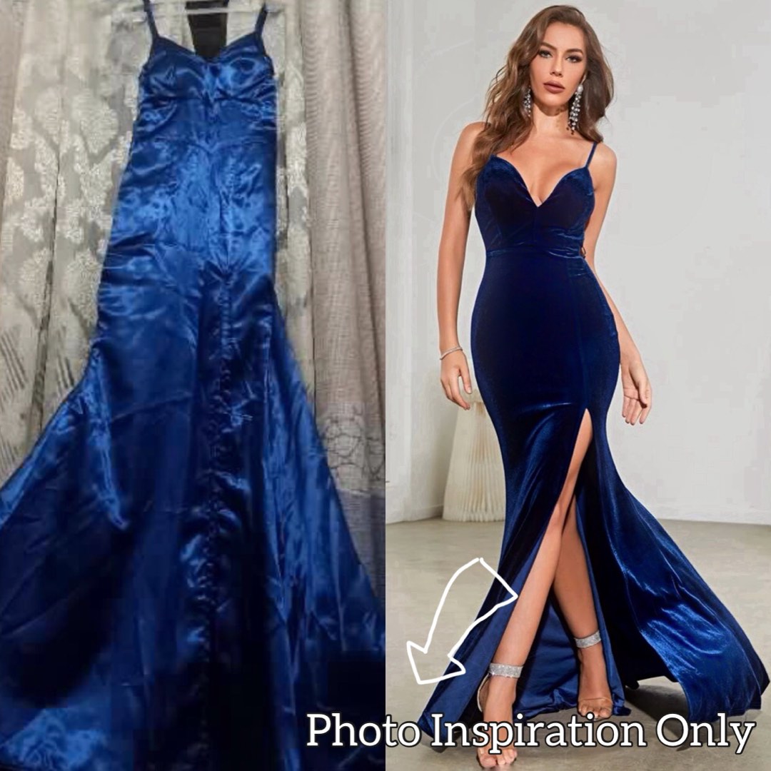 SALE: Long Gown Pageant Debut Formal Event Royal Navy Blue Sleeveless ...