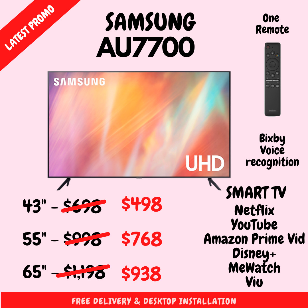 Samsung 65 inch Crystal UHD 4K Smart TV - 65AU7700 65AU7000 (Brand New ...