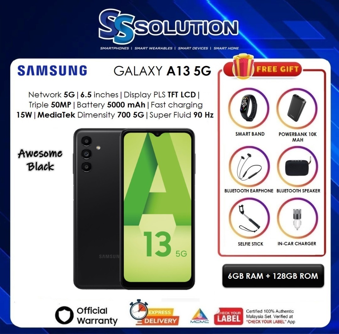 Samsung Galaxy A13 5G 6GB RAM + 128GB ROM | Processor MediaTek ...