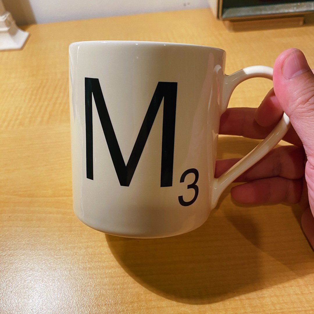 Scrabble Letter M Mug, Furniture & Home Living, Kitchenware & Tableware ...
