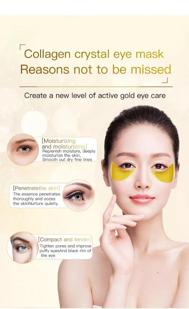 [SG Seller] Crystal Collagen 24K Gold Eye Mask Gel Anti-Aging Dark ...