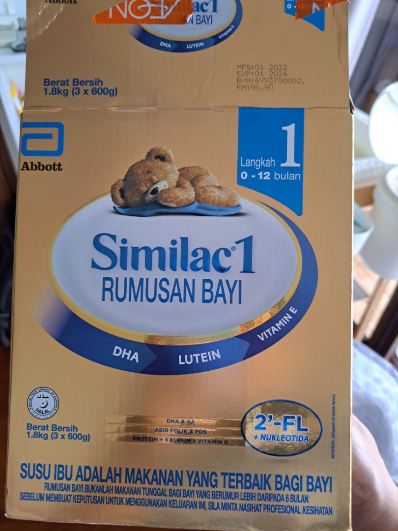 Similac baby milk formula 1.8 kg stage 1, Babies & Kids, Nursing ...