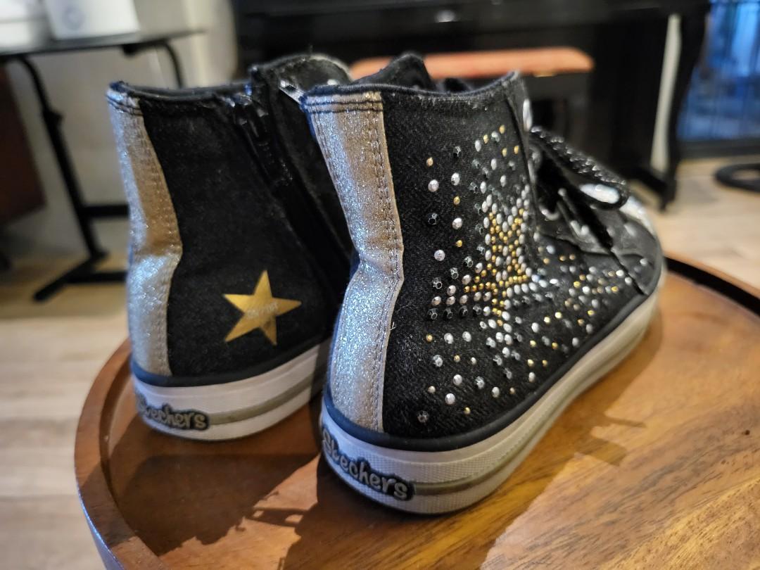 Skechers Rockstar highcut shoes, Babies & Kids, Babies & Kids Fashion ...