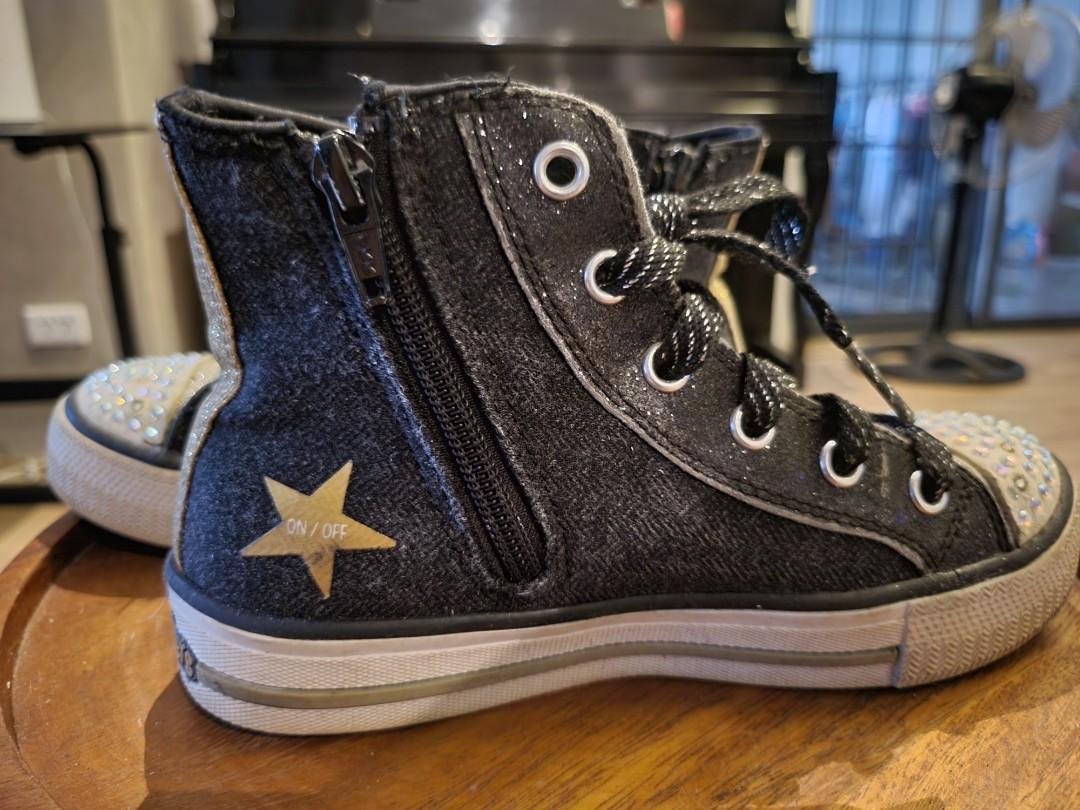 Skechers Rockstar highcut shoes, Babies & Kids, Babies & Kids Fashion ...