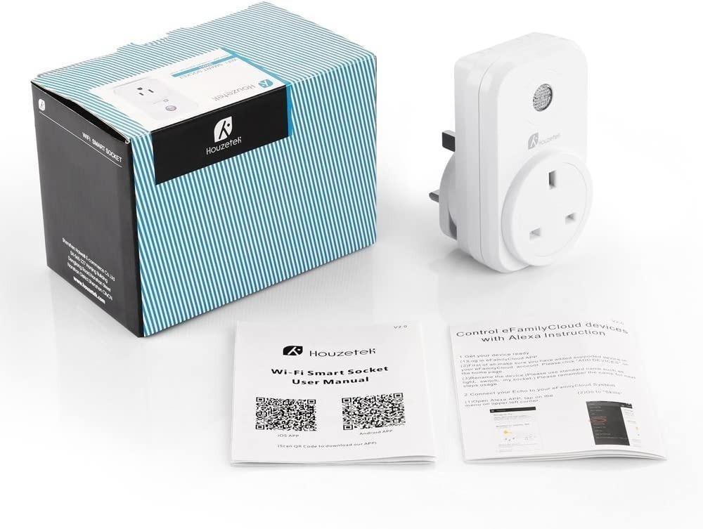 Smart WiFi Sockets Plug, Houzetek WiFi Plug Work with Amazon Aleax ...