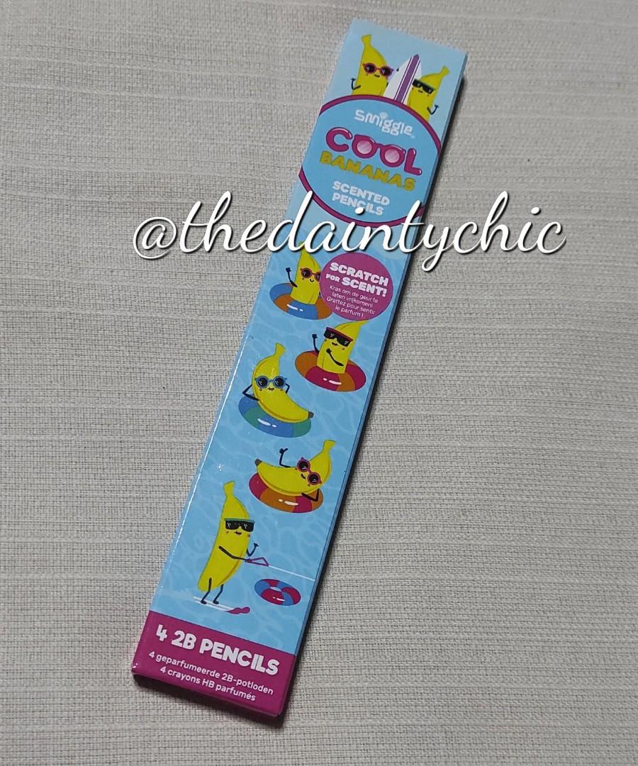 Smiggle Cool Bananas Scented Pencils, Hobbies & Toys, Stationary ...