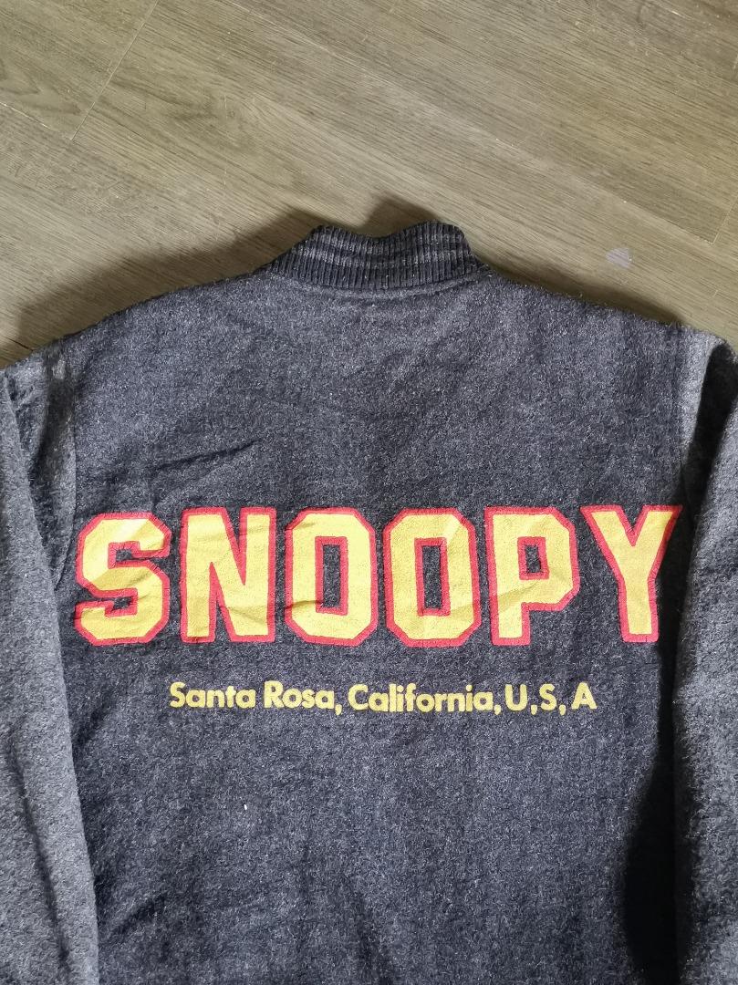 Snoopy wool varsity jacket, Men's Fashion, Coats, Jackets and Outerwear ...