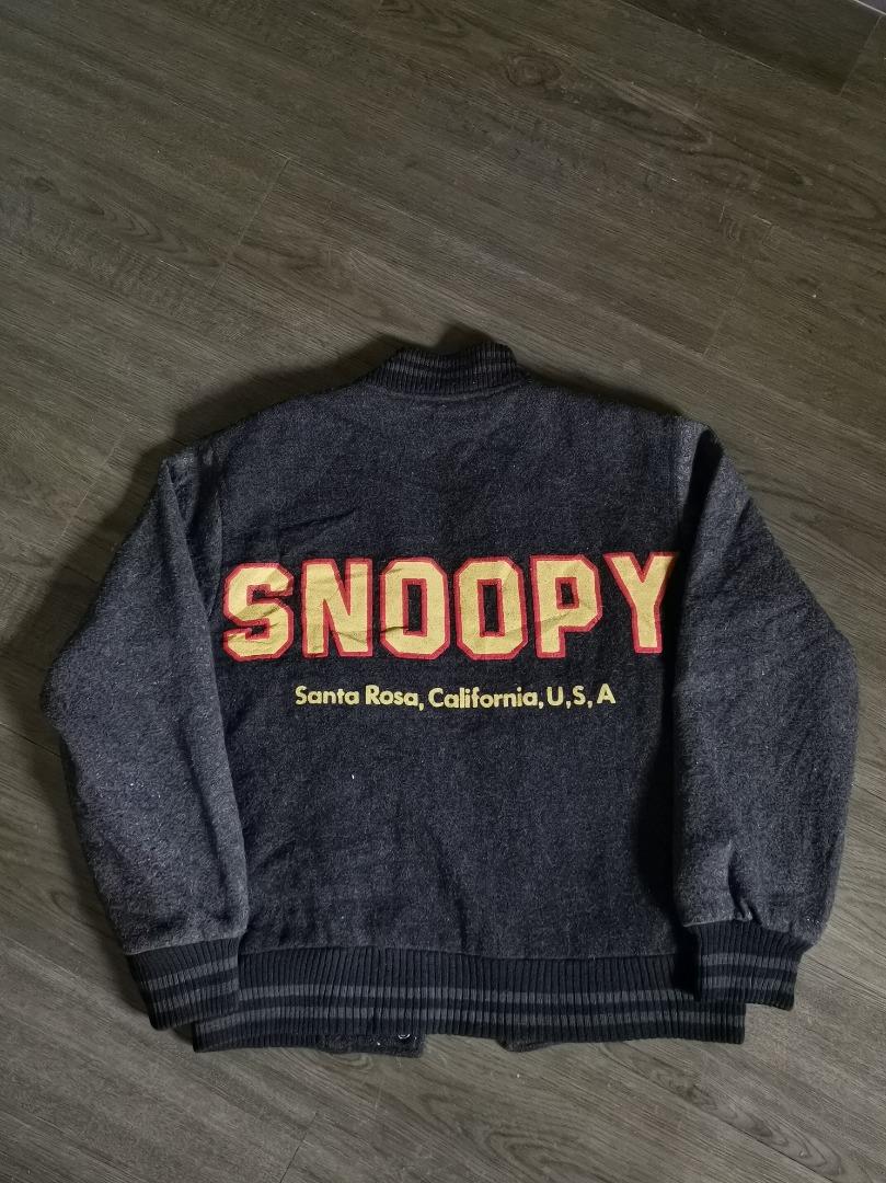 Snoopy wool varsity jacket, Men's Fashion, Coats, Jackets and Outerwear ...