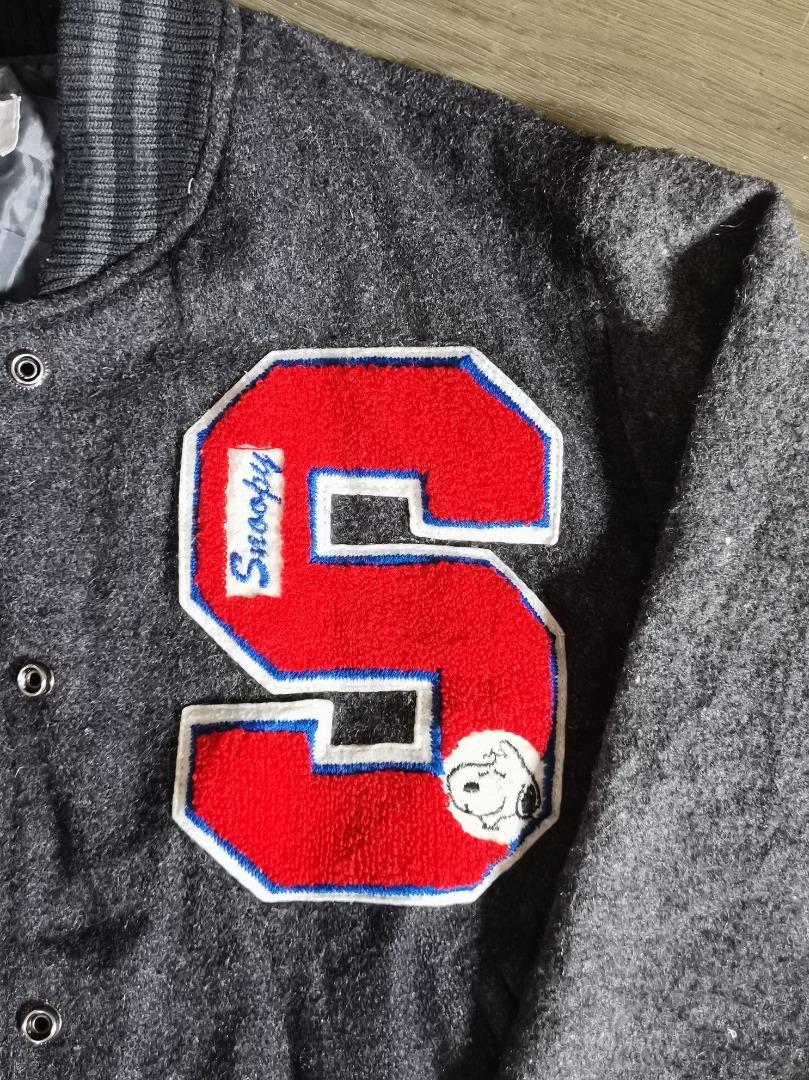 Snoopy wool varsity jacket, Men's Fashion, Coats, Jackets and Outerwear ...