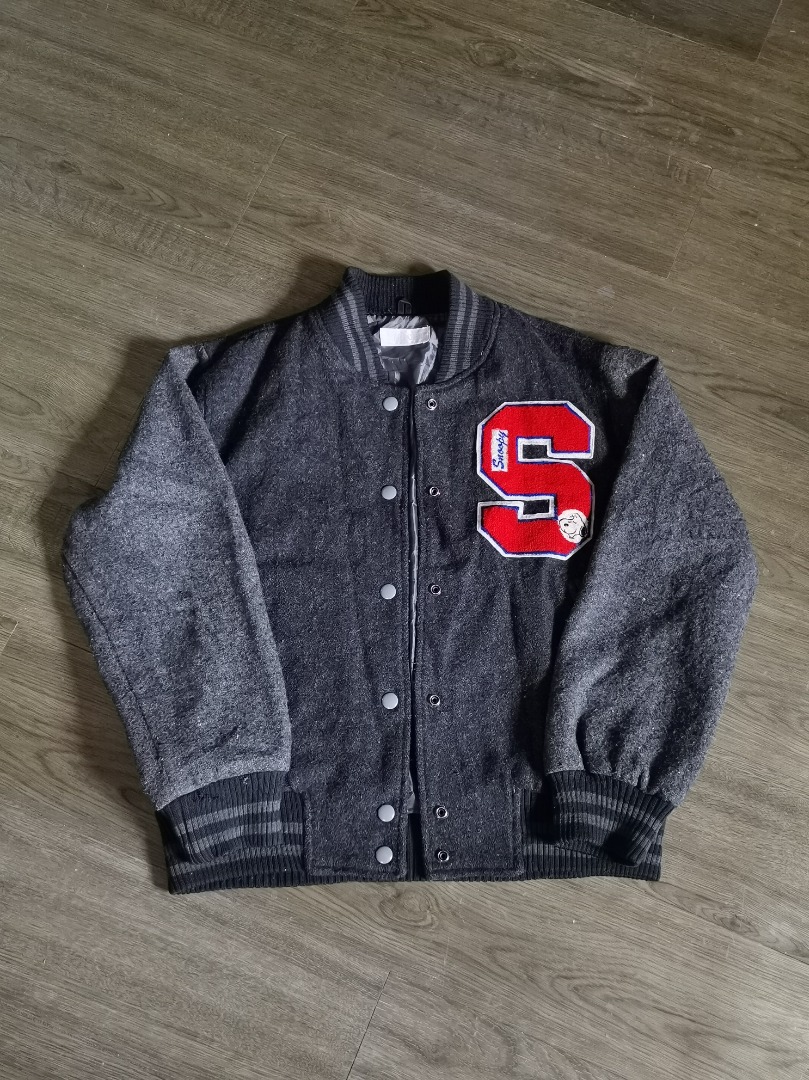 Snoopy wool varsity jacket, Men's Fashion, Coats, Jackets and Outerwear ...