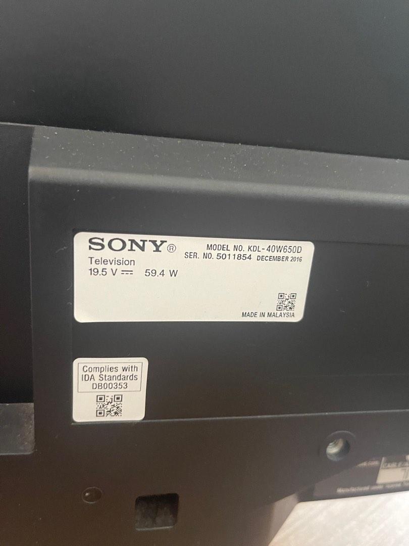 Sony Bravia KDL 40R 650d, TV & Home Appliances, TV & Entertainment, TV ...