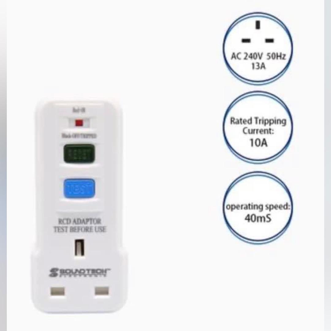 SOUNDTEOH RCD Safety Adaptor RCD-10A, Computers & Tech, Parts ...