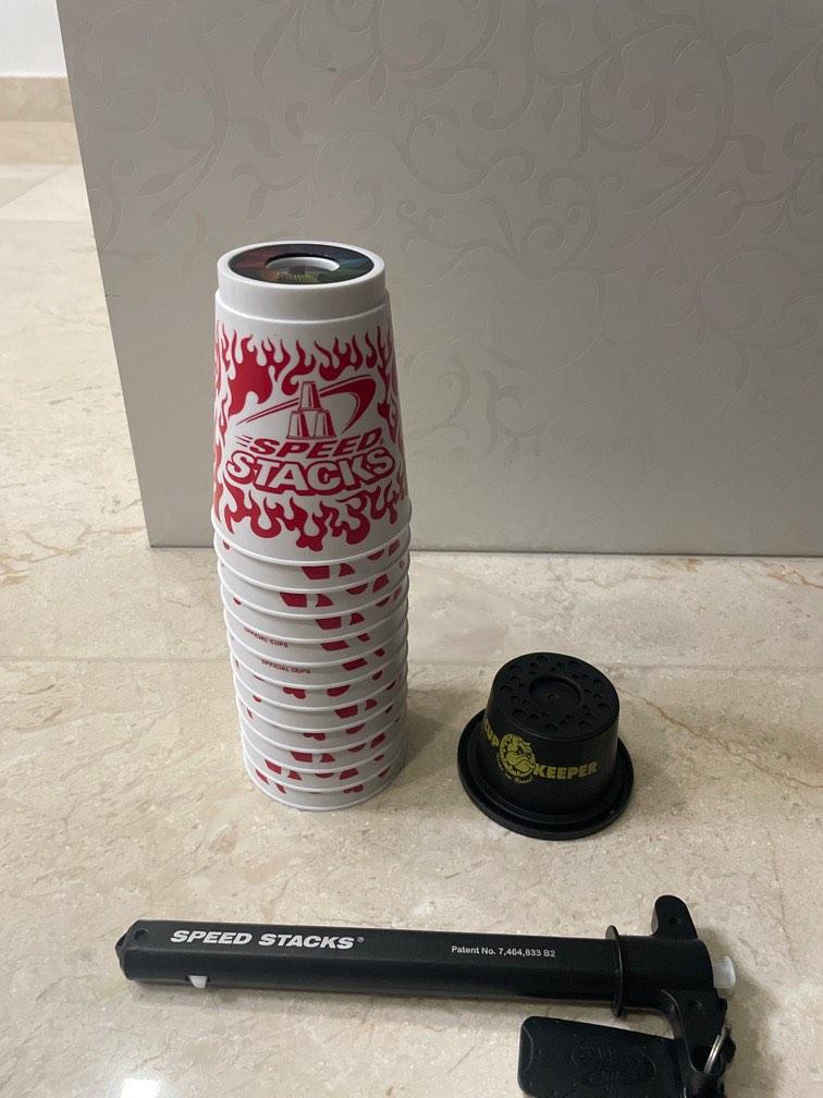 Speed Cup Stacks Premium White Flames, Hobbies & Toys, Toys & Games on ...