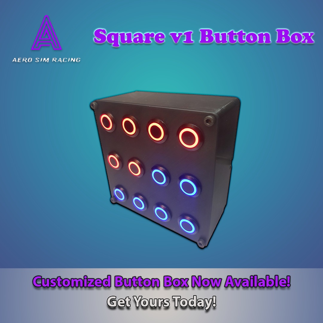 Square v1 Sim Racing Button Box / Flight Simulator / Racing Simulator ...