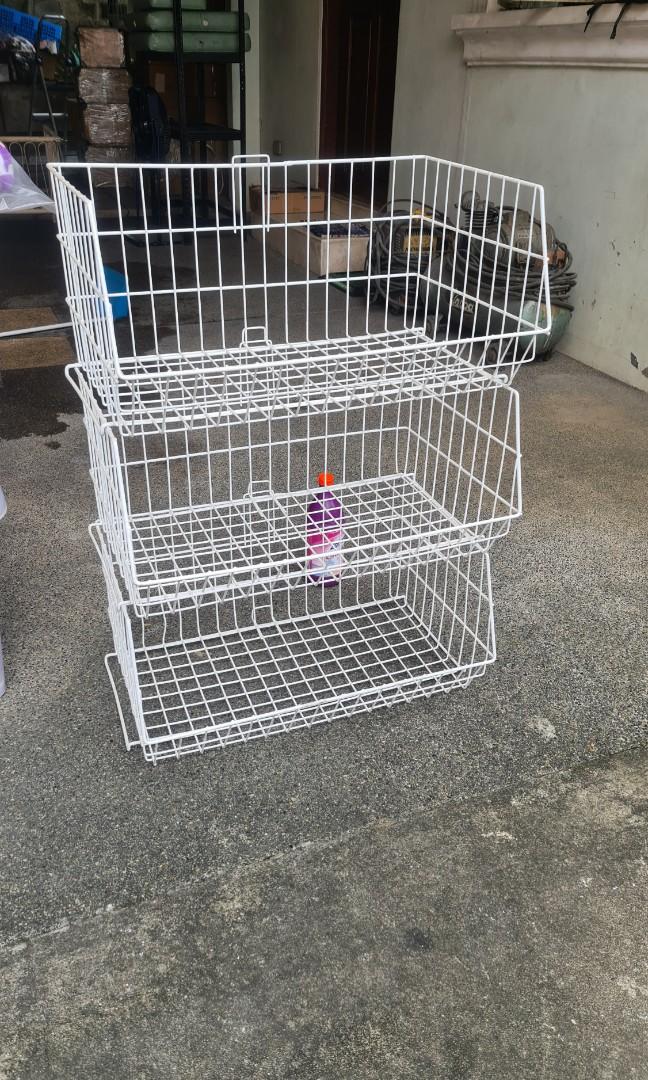 Stackable Wire Shelves (Large), Furniture & Home Living, Home ...