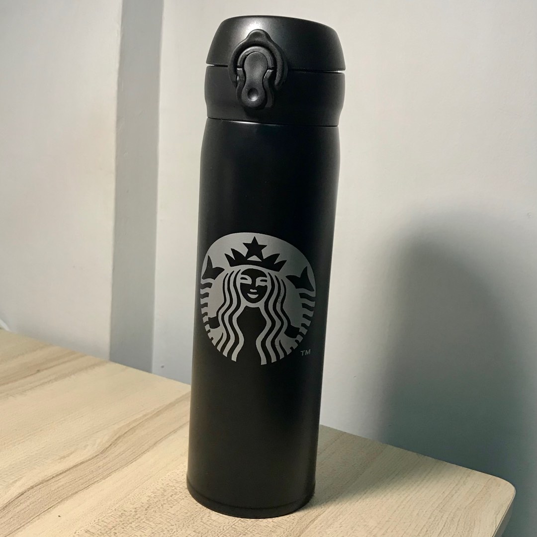 starbucks ; special edition black thermos flask (16oz), Furniture ...
