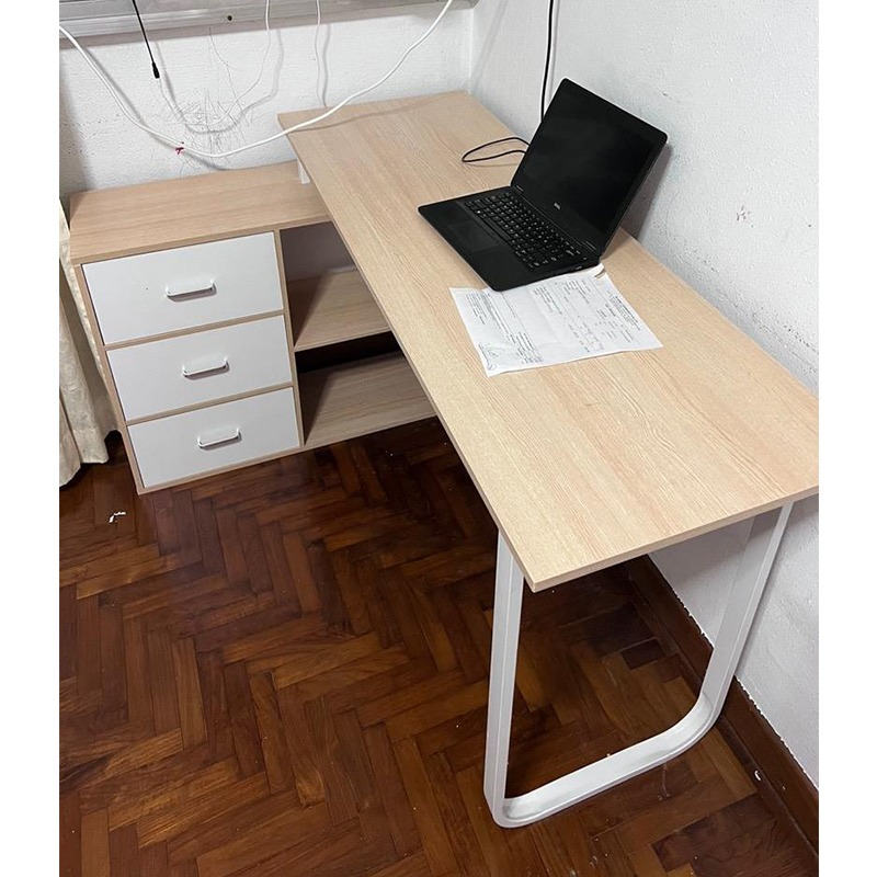 Study Table Office Table Light Wood Free install, Furniture & Home ...