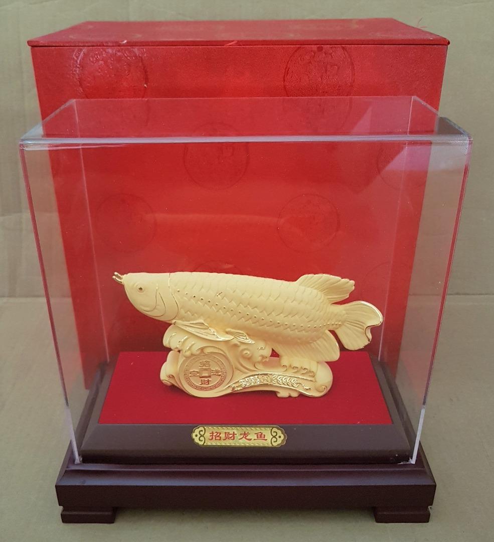 Symbol of Prosperity, Glass Display of an Arowana, Welcome Wealth ...