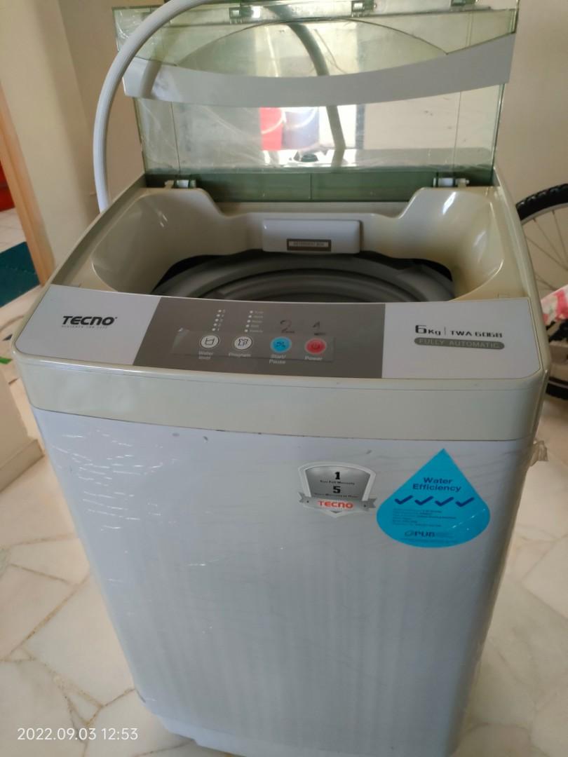 Tecno washing machine 6kg, TV & Home Appliances, Washing Machines and ...