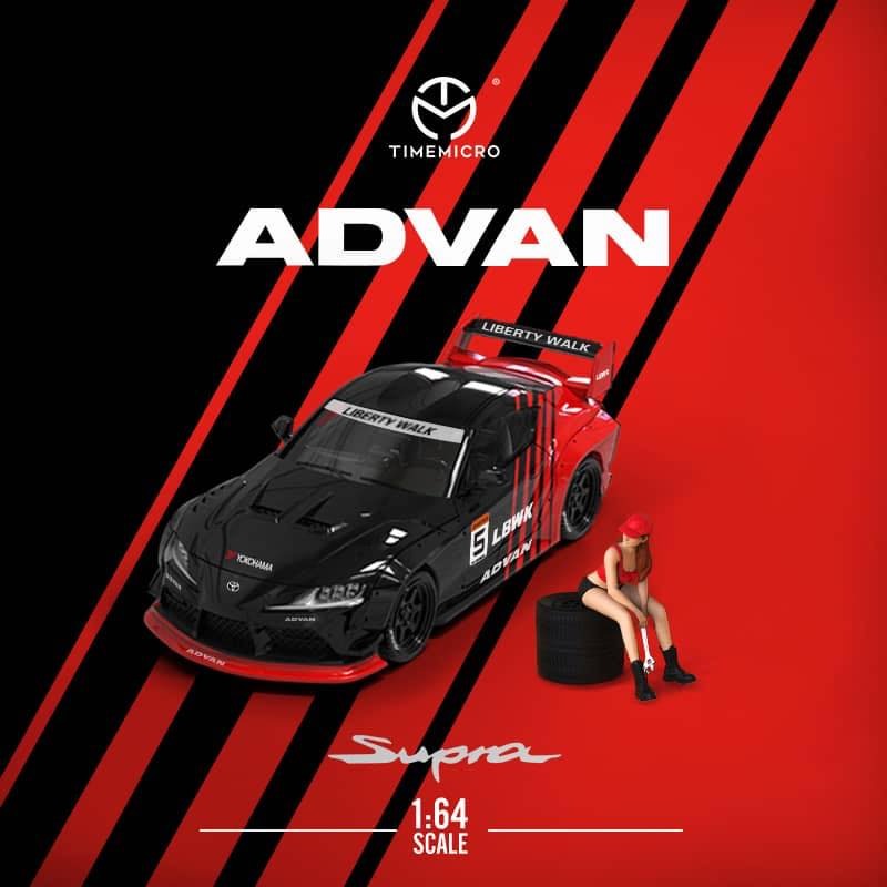 Time Micro 1/64 Scale Supra ADVAN w/ Figure Die-cast Car, Hobbies ...