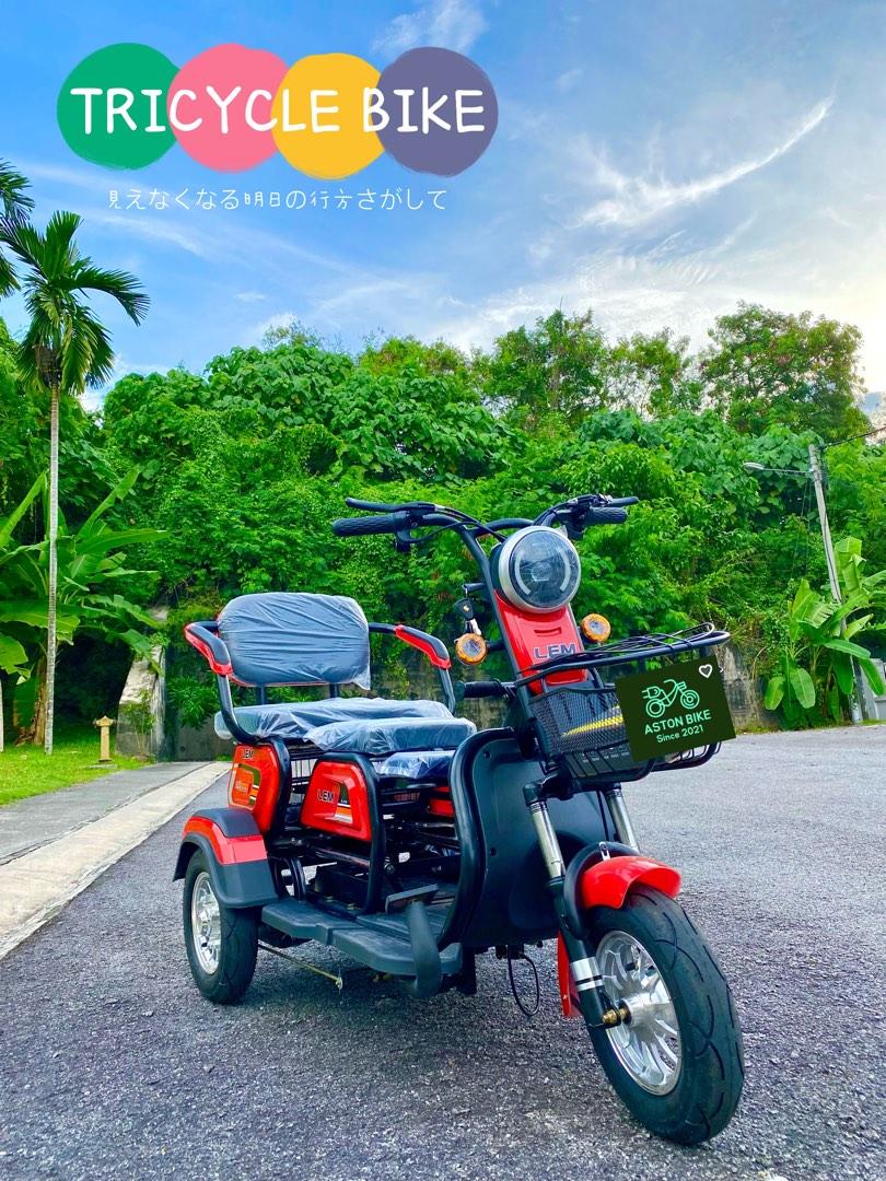Tricycle bike tiga roda Elektrik Basikal, Motorbikes on Carousell