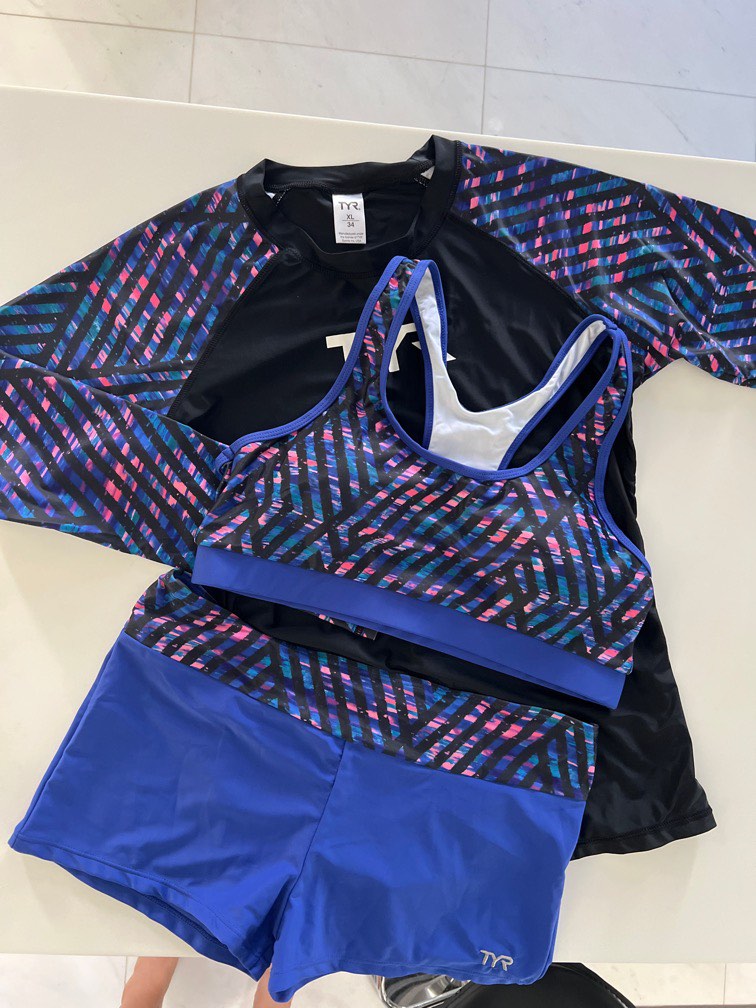TYR Swimwear with Rashguard 2 piece, Women's Fashion, Activewear on ...