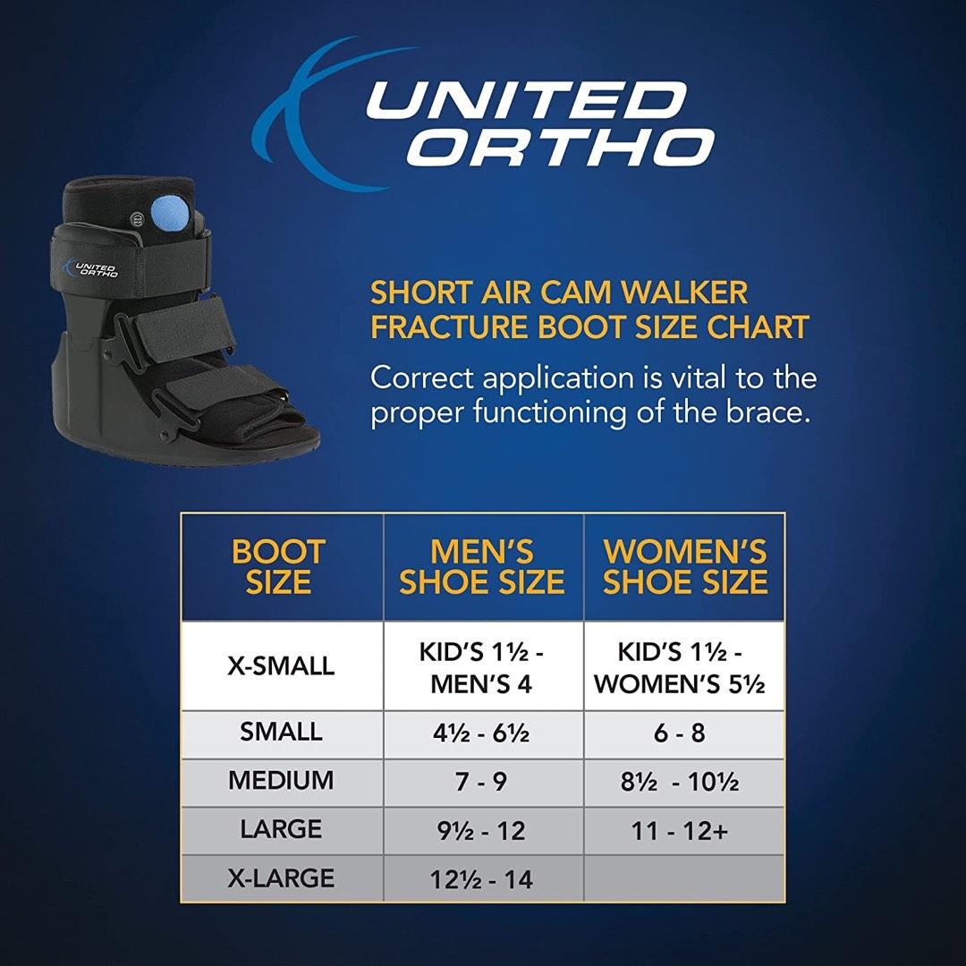 United Ortho Short Air Cam Walker Fracture Boot, Fits Left or Right ...
