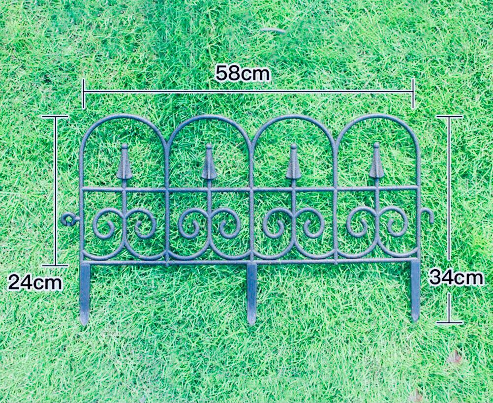 Victorian-Style Modern PVC Decorative Picket Fence, White (left: 5 ...