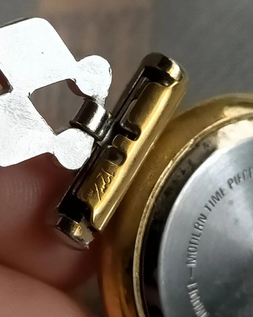 Vintage J-Axis two toned script quartz watch. Elegant strap design in silver and gold., Women's ...