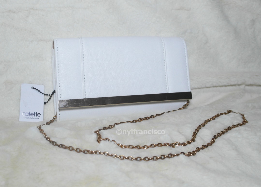 White Evening Clutch, Women's Fashion, Bags & Wallets, Clutches on ...