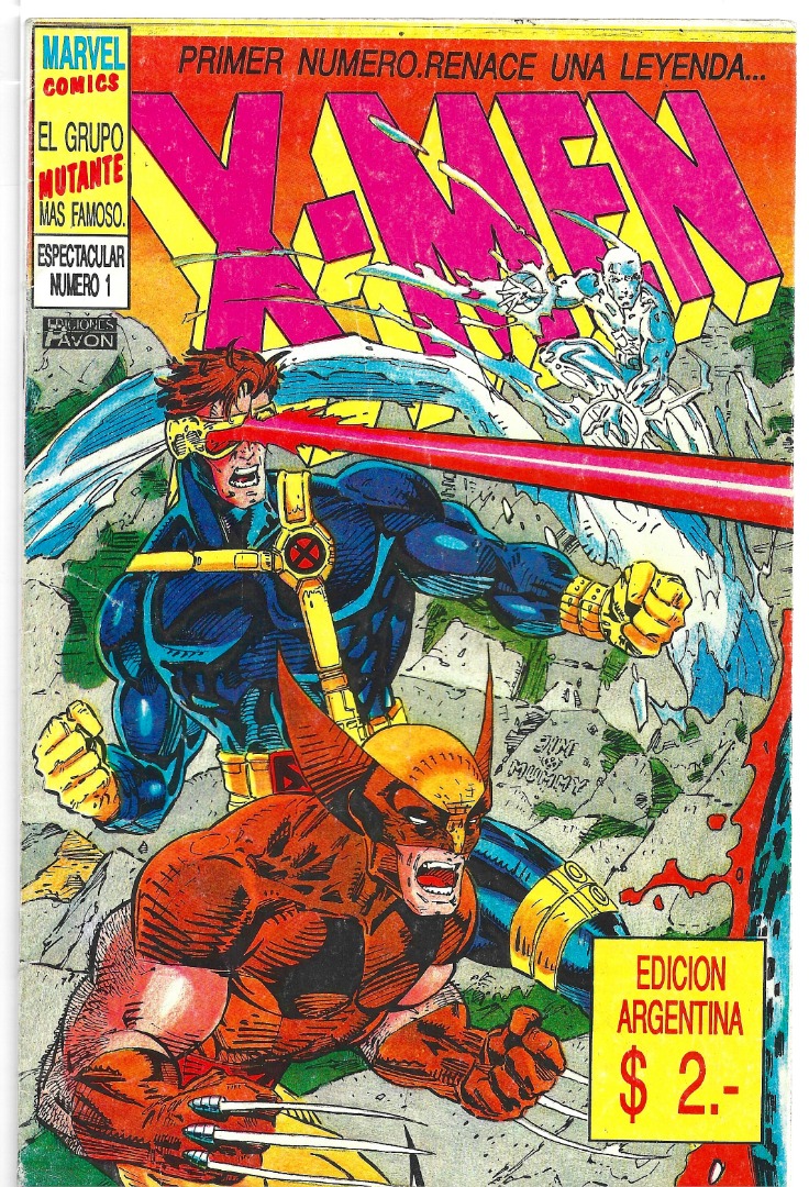 X-MEN #1 (EDICIONES PAVON) MARVEL COMICS JIM LEE FOREIGN ARGENTINA SPANISH RARE LOW GRADE COMIC ...