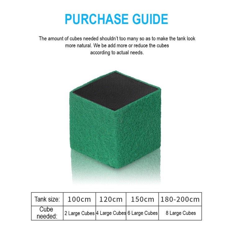 YEE Cube Filter Media By Activated Carbon Bamboo, Fish Tank Filter ...