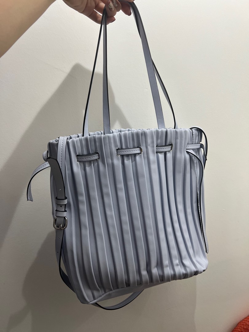 Zara baby blue bucket bag, Women's Fashion, Bags & Wallets, Shoulder ...