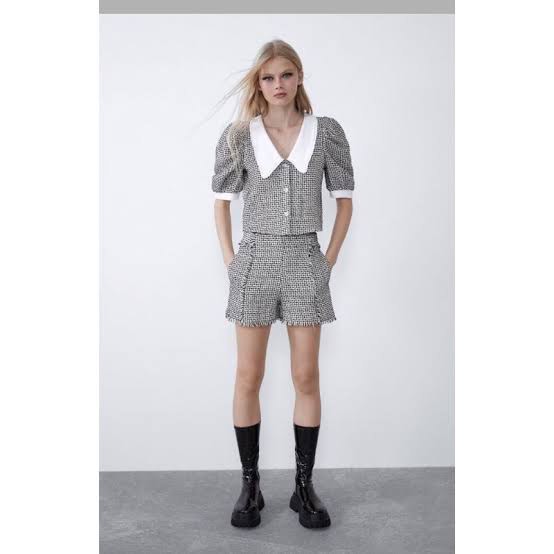 Zara Tweed Coords, Women's Fashion, Dresses & Sets, Sets or Coordinates ...