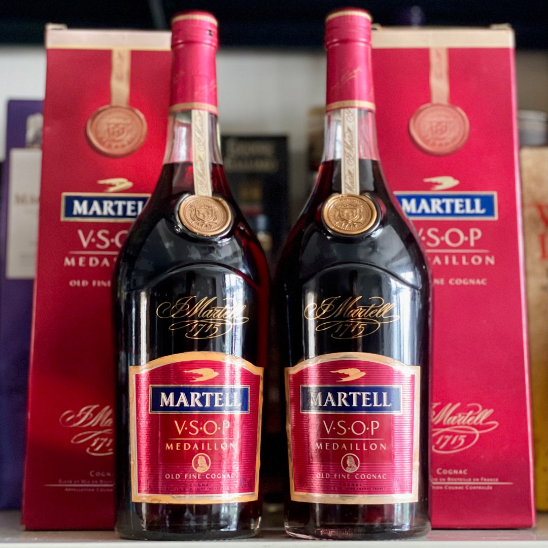 1L Martell VSOP Cognac Red Cap Medallion not red barrel w box 1000ml ...