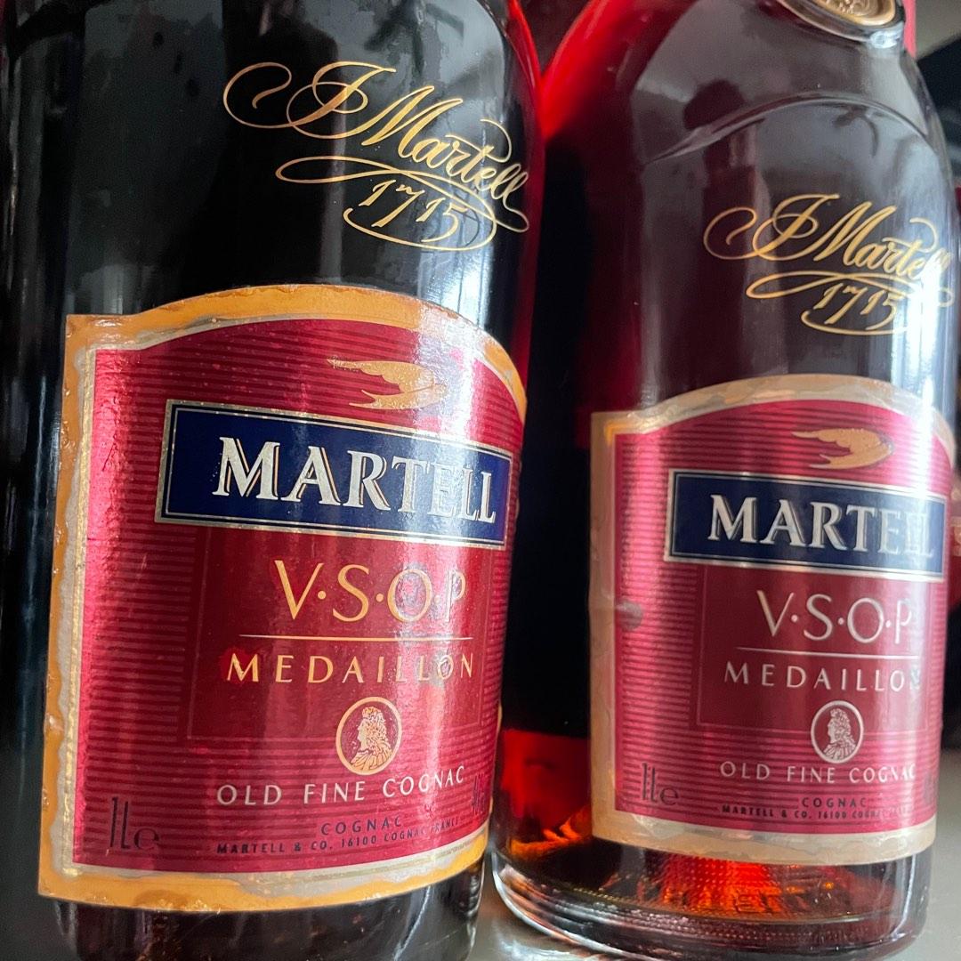 1L Martell VSOP Cognac Red Cap Medallion not red barrel w box 1000ml ...
