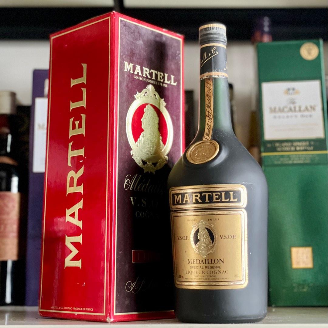 1L Martell VSOP medallion blend vintage sign of leader green w box ...