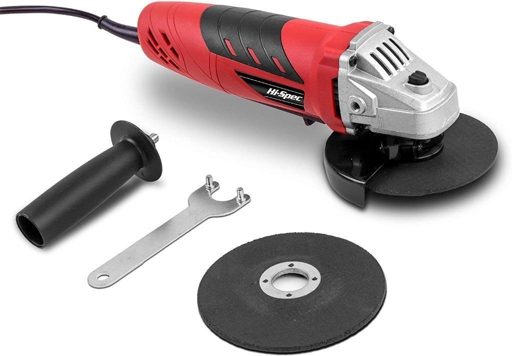 [324] *Full Set* Hi-Spec 500W 5A Corded Mini Angle Side Grinder with 2 ...