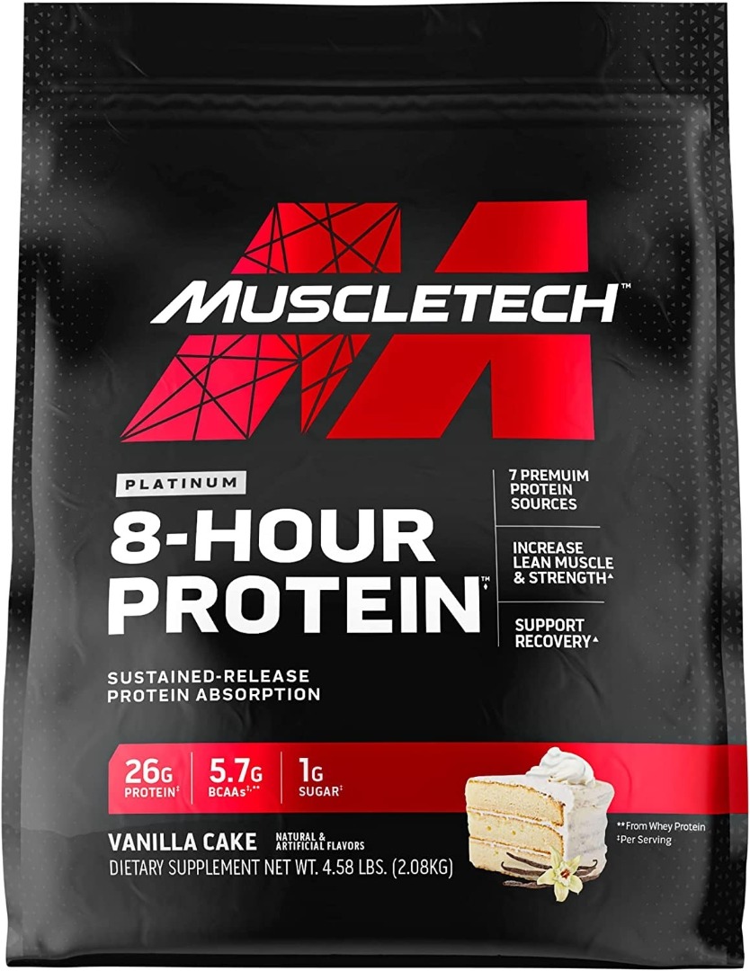 4.6 Lbs - MuscleTech Phase8 Whey & Casein Protein Powder, Slow Release ...