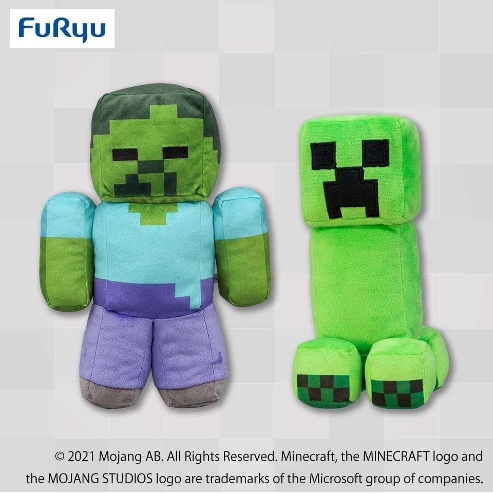 （缺貨）景品限定 日本 FuRyu MINECRAFT 麥塊我的世界大絨毛, 書籍、休閒與玩具, 玩具、公仔、桌遊在旋轉拍賣