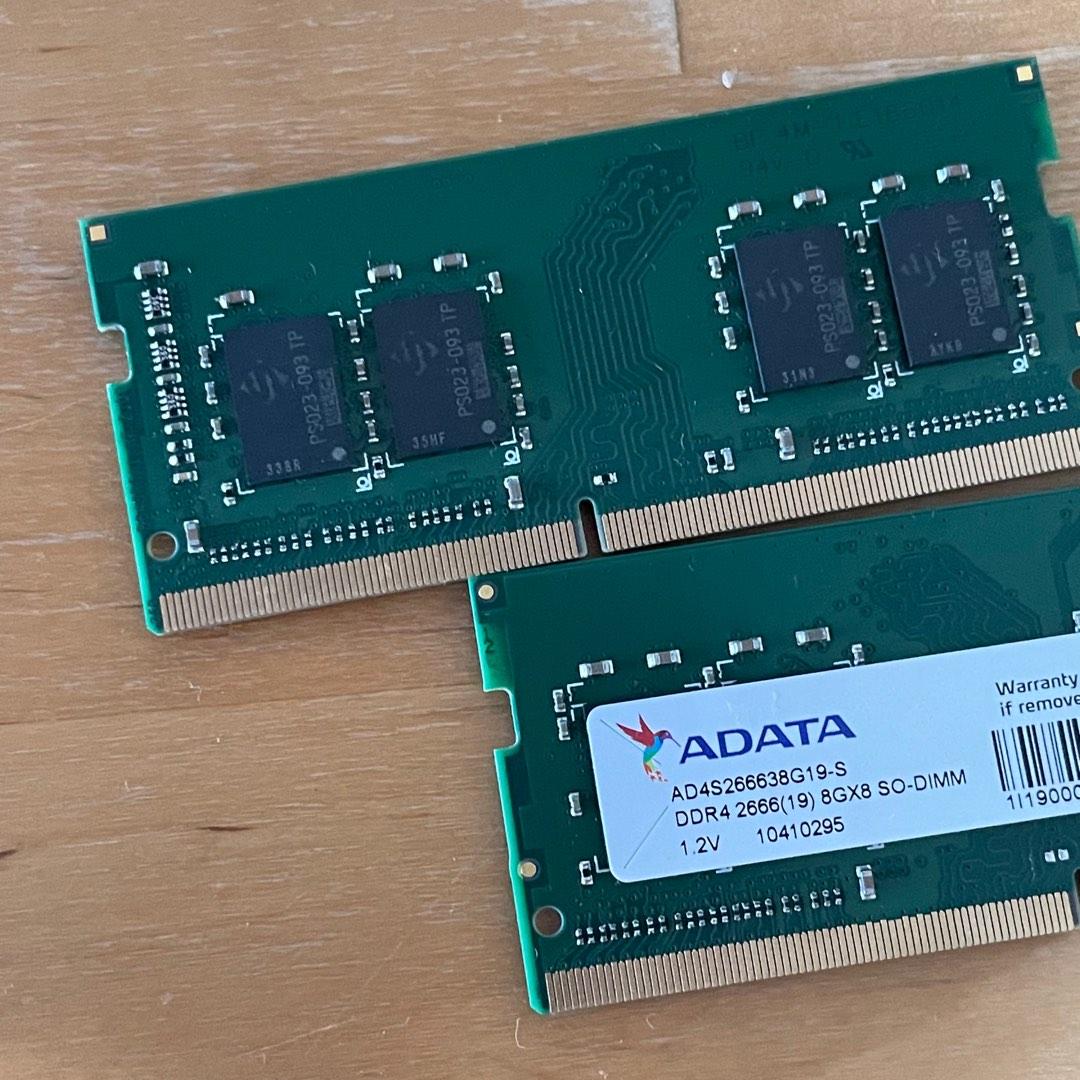 ADATA DDR4 2666 8GB RAM x2, Computers & Tech, Parts & Accessories ...