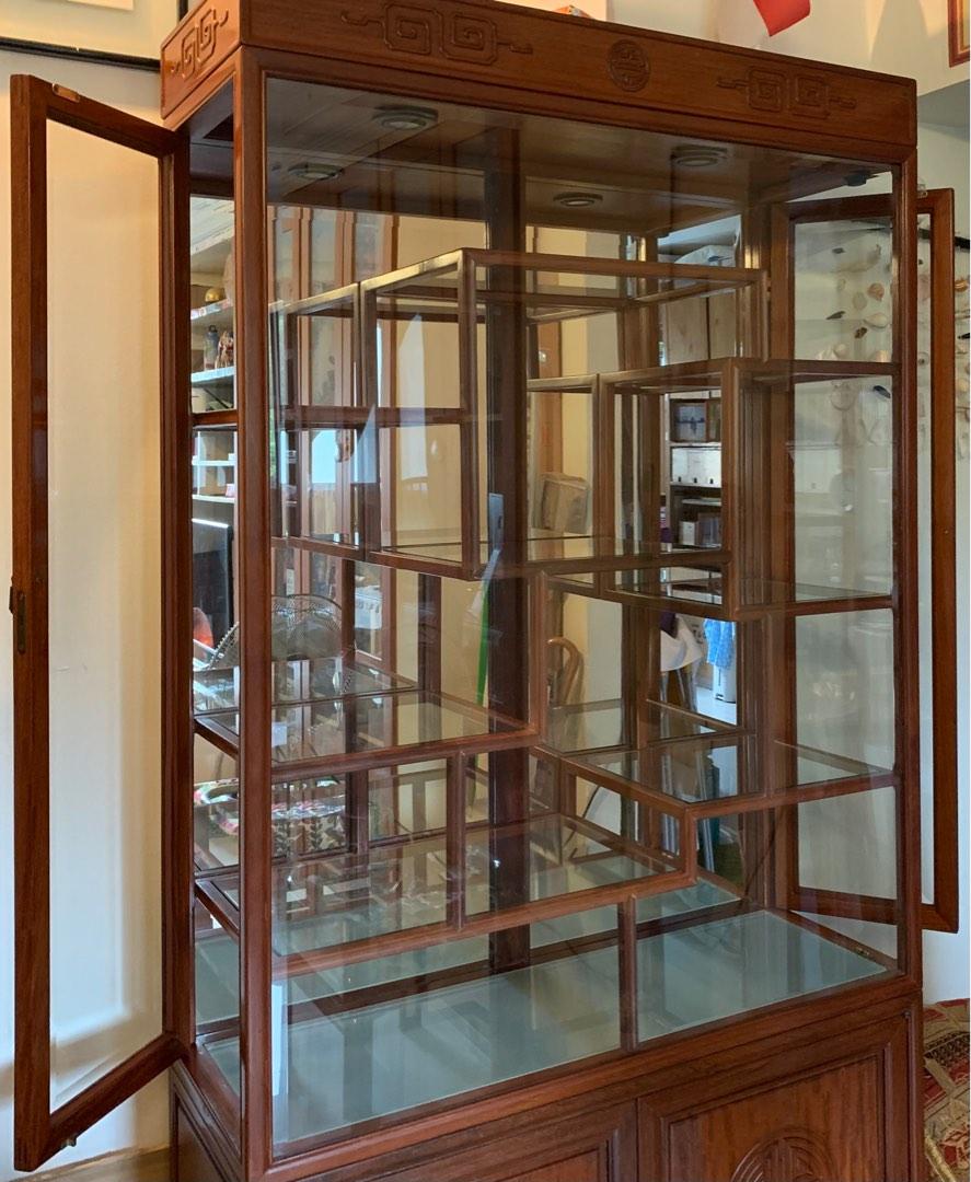 Antique Display Cabinet, Furniture & Home Living, Furniture, Shelves ...