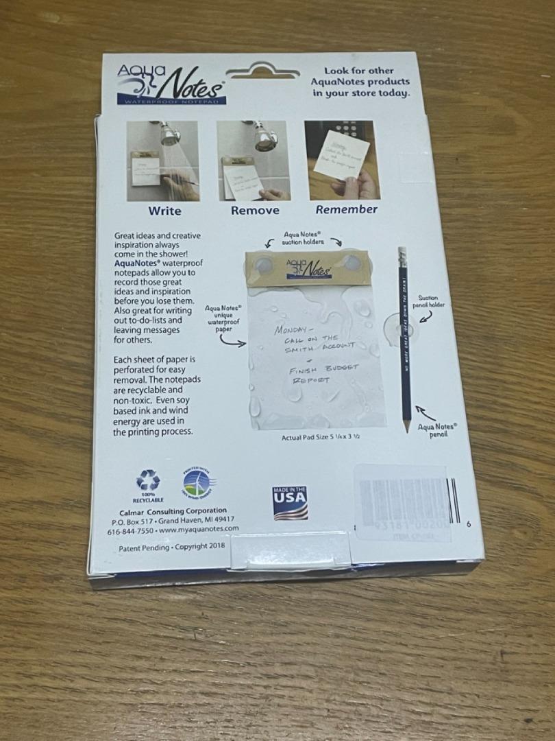 Aqua Notes Waterproof Notepad, Hobbies & Toys, Stationery & Craft ...